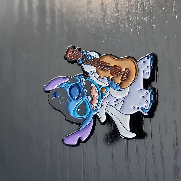 Disney | Jewelry | Disney Stitch As Elvis Inspired Enamel Pin | Poshmark